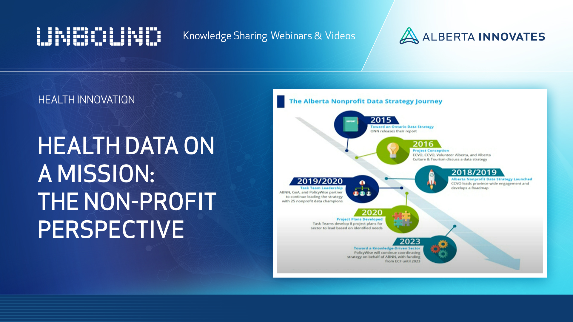 Health Data on a Mission: The Non-Profit Perspective - Alberta Innovates