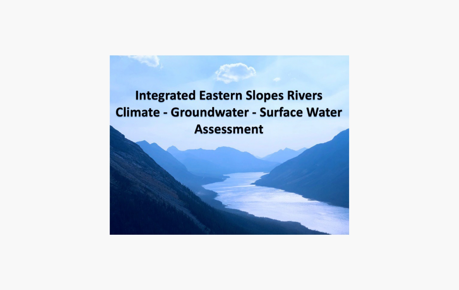 Integrated Eastern Slopes Rivers (ESR) Climate - Groundwater - Surface ...